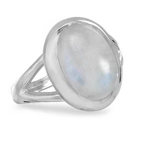 Pentacle Moon Phases Moonstone Ring | Moonstone Rings